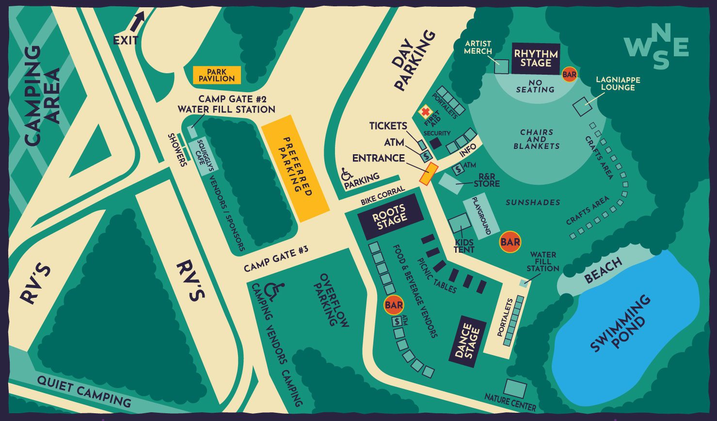 Festival Map - Rhythm & Roots Festival